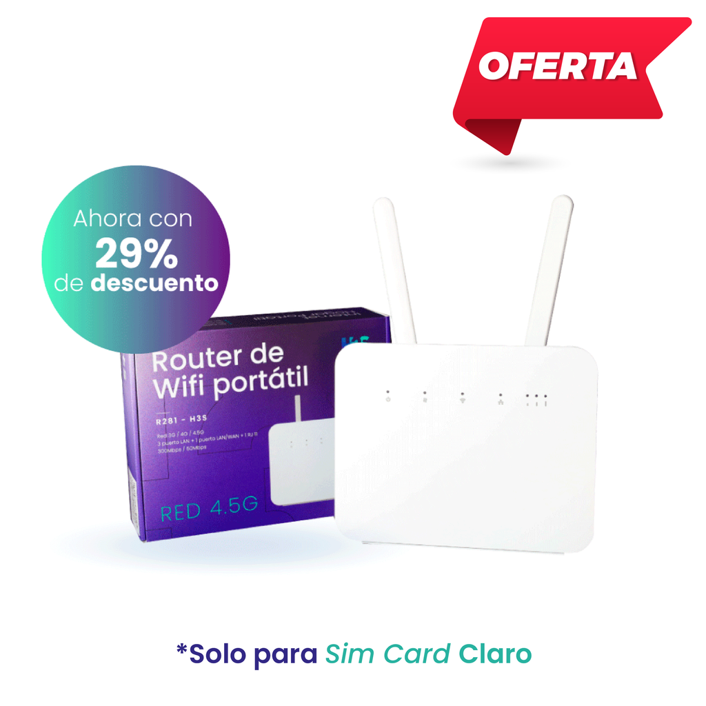 Módem Portátil 4.5G para Internet Hogar Portátil | Tienda H3S